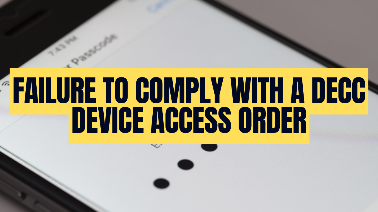 Failure to Comply with a Dedicated Encrypted Criminal Communication ...