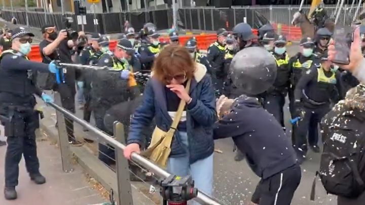 Heavily Armed Police Make Civilians Who Oppose Rising Militarism the Enemy