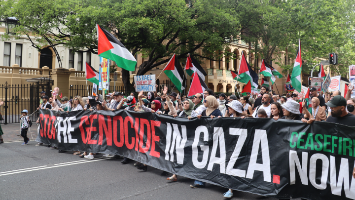 Sanction Israel Now, Demanded Sunday’s Protesters on Gadigal in Sydney
